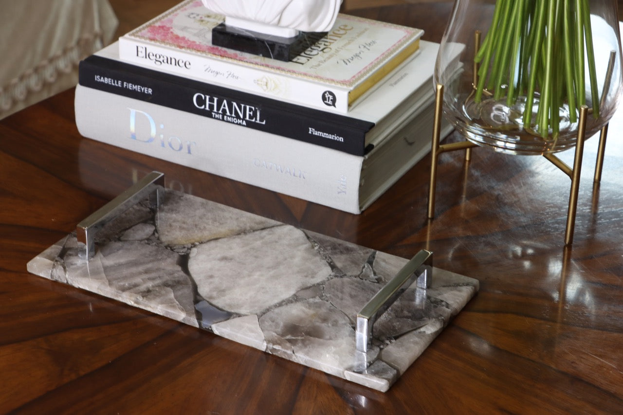 Quartz Tray with Handles – Miriam Manzo Interiors